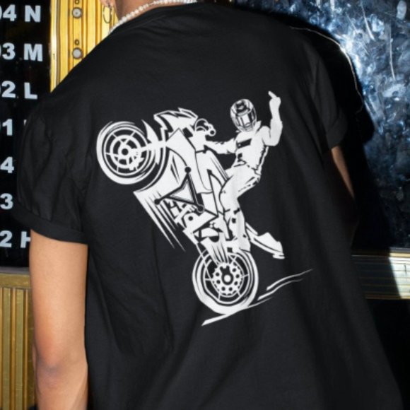 Gildan | Shirts | Middle Finger Wheelie Tshirt | Poshmark